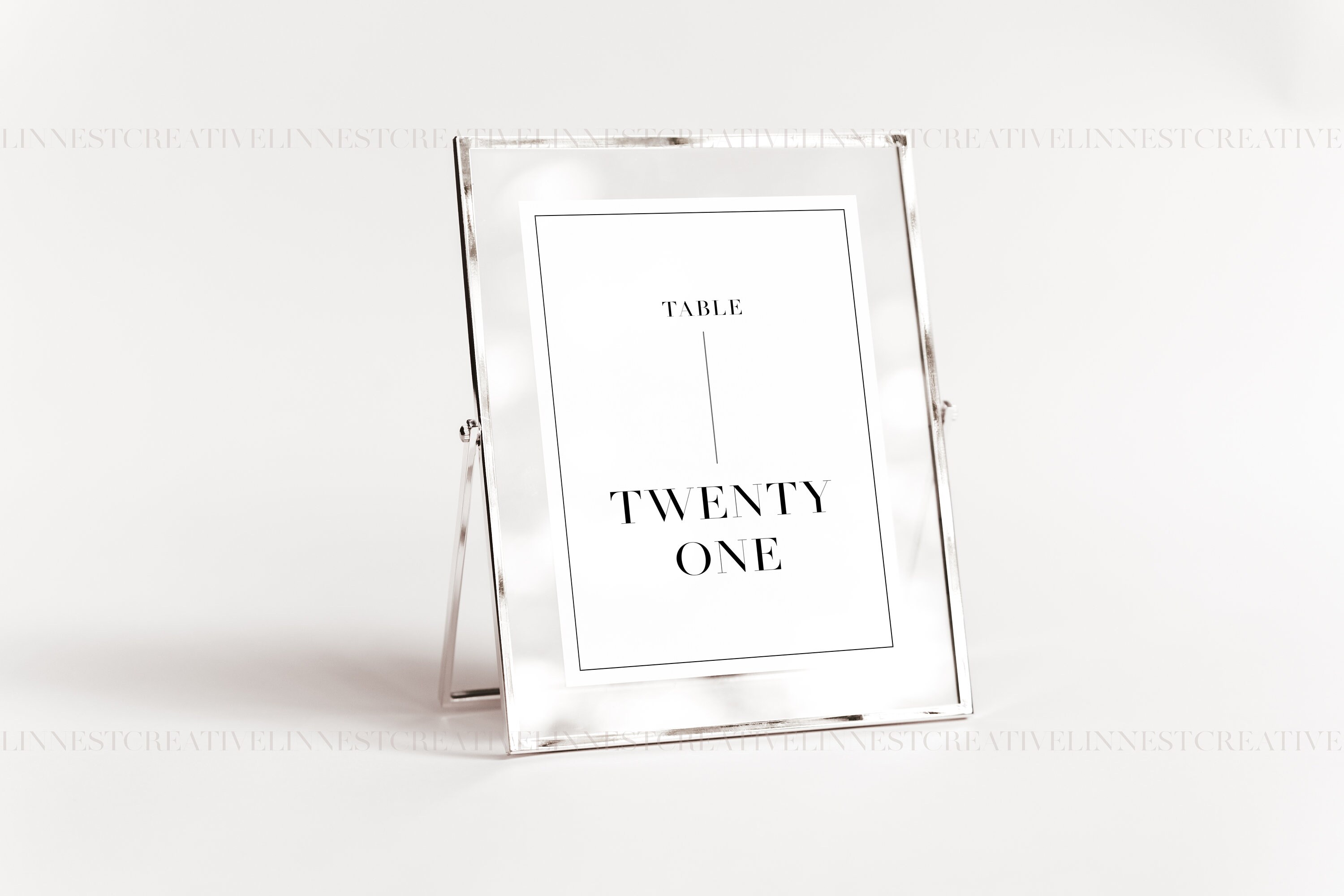 5x7 Table Sign Mockup Minimalist Silver Frame Mock Up Modern | Etsy