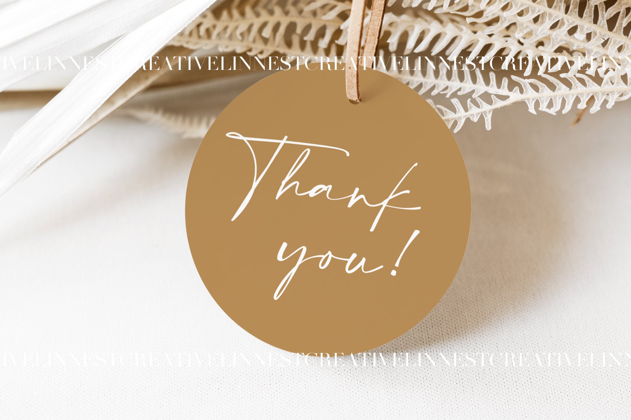 Boho Round Gift Tag Mock Up Wedding Favor Tag Mockup Minimal - Etsy