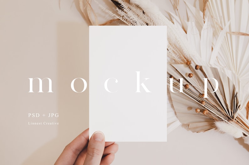 4x6 Card Mockup Boho Card Mock up Smart Object Wedding Mock - Etsy Canada