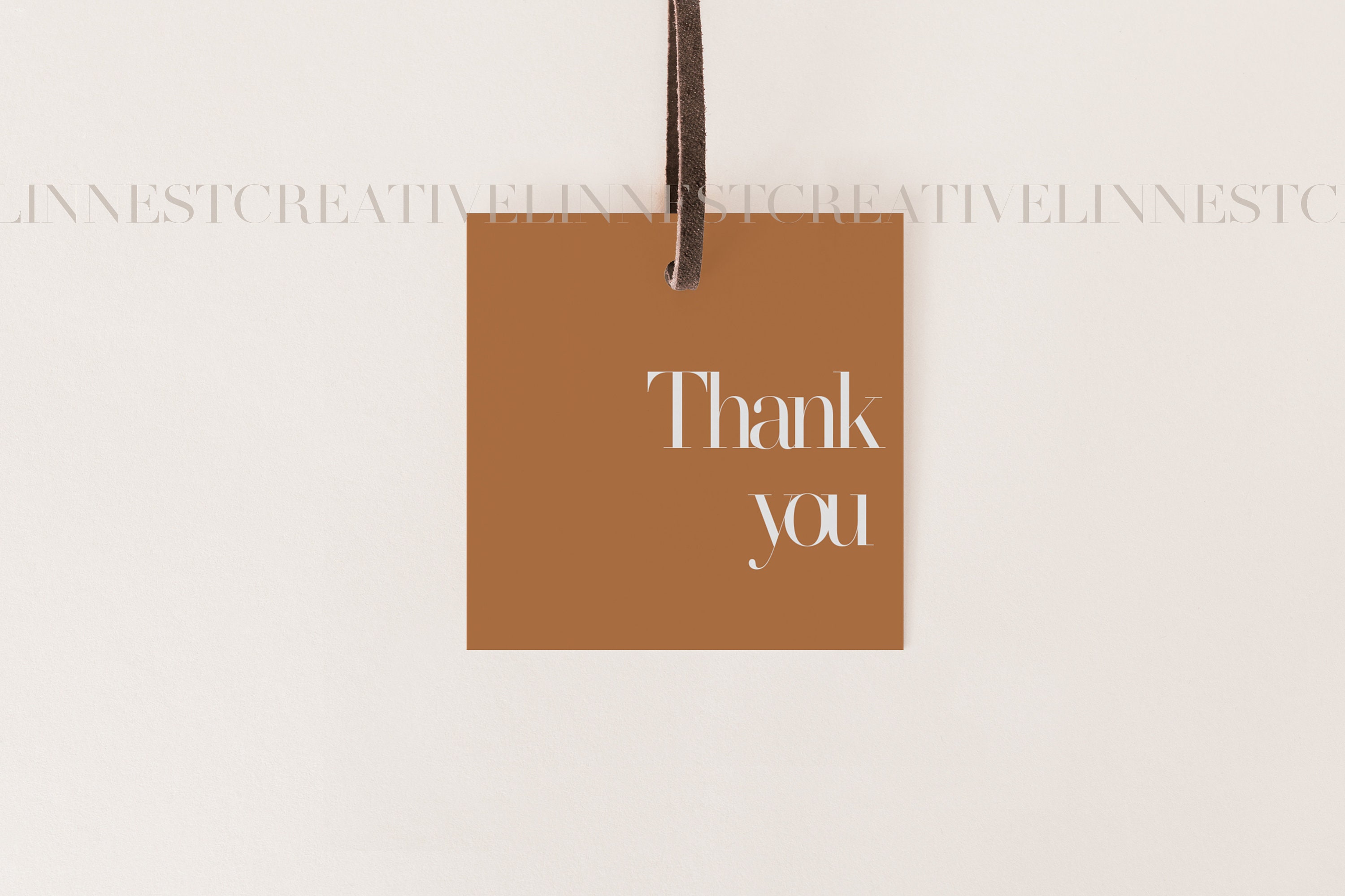 Minimal Square Gift Tag Mockup Modern Wedding Favor Tag | Etsy