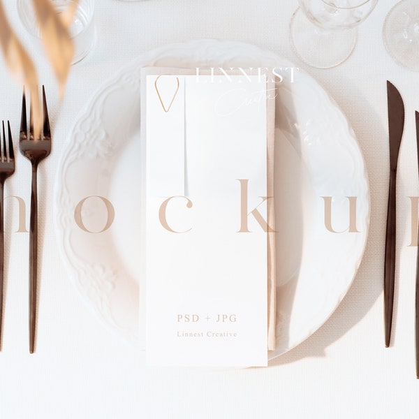 Menu and Place Card Mockup - Etsy