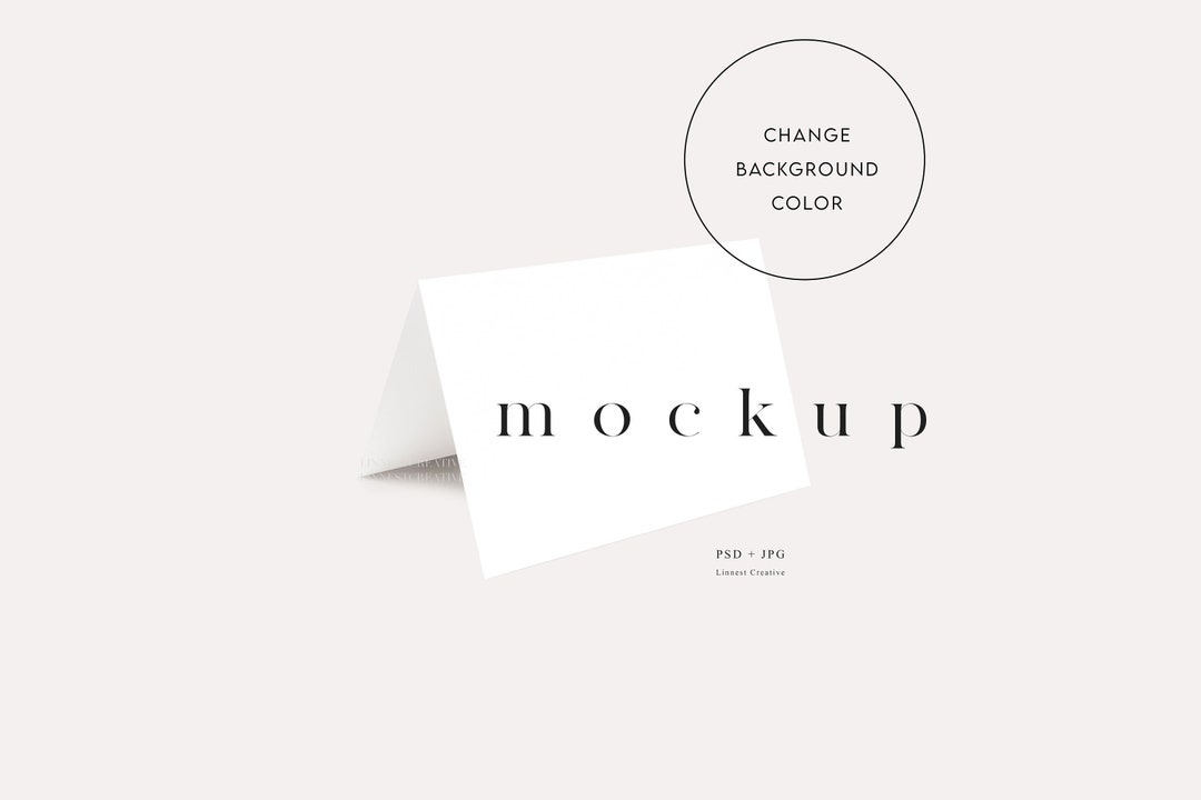 Tent Fold Card Mockup, Minimalist Folded Card Mockup, Boho Wedding ...