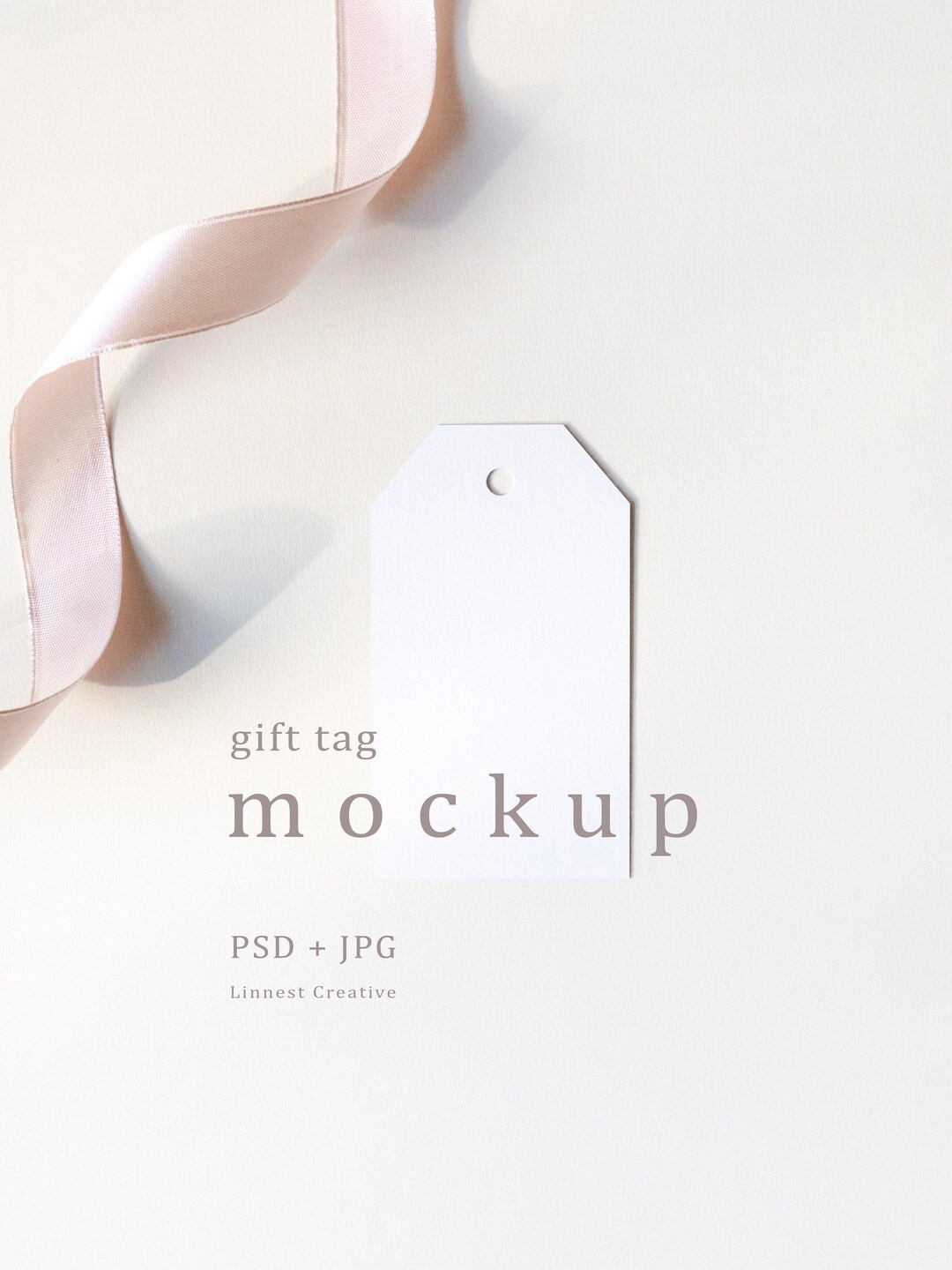 Gift Tag Mockup, Favor Tag Mockup, Blank 2x3,5" Label, Brand Label Tag ...
