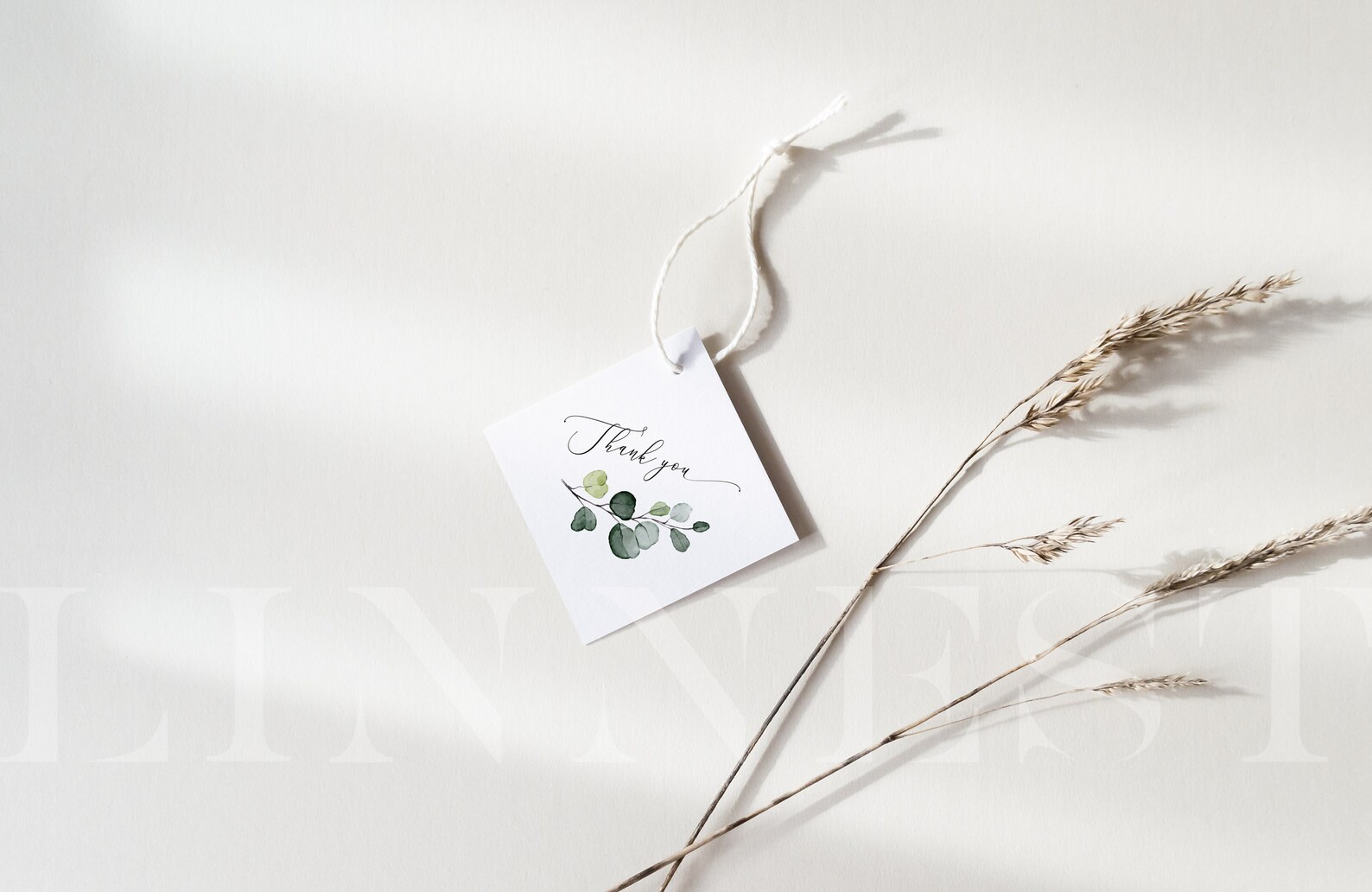 Square Gift Tag Mockup Favor Tag Mockup Minimalist Empty - Etsy