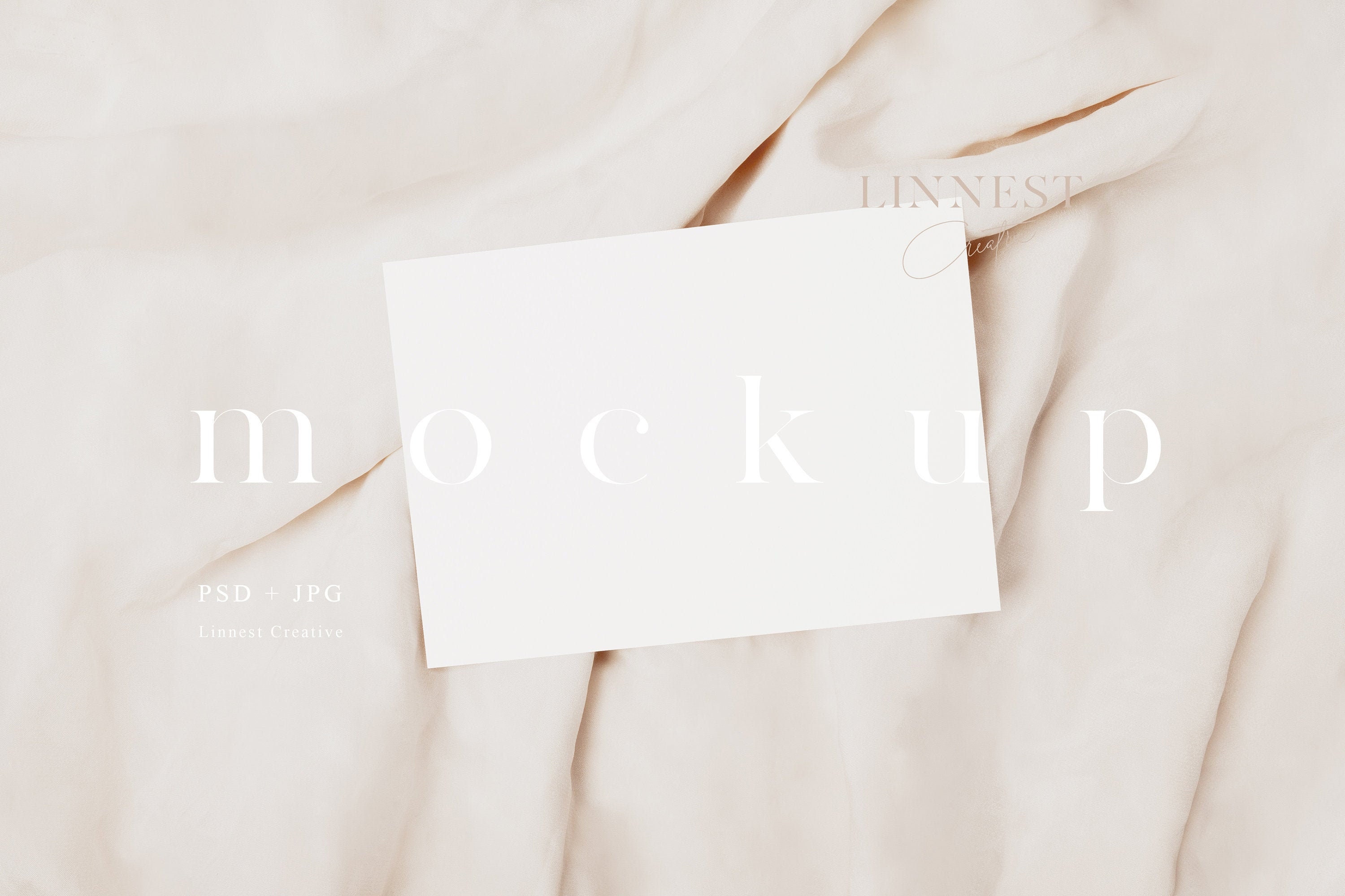 Minimalist empty white card 7x5 card mockup Wedding | Etsy