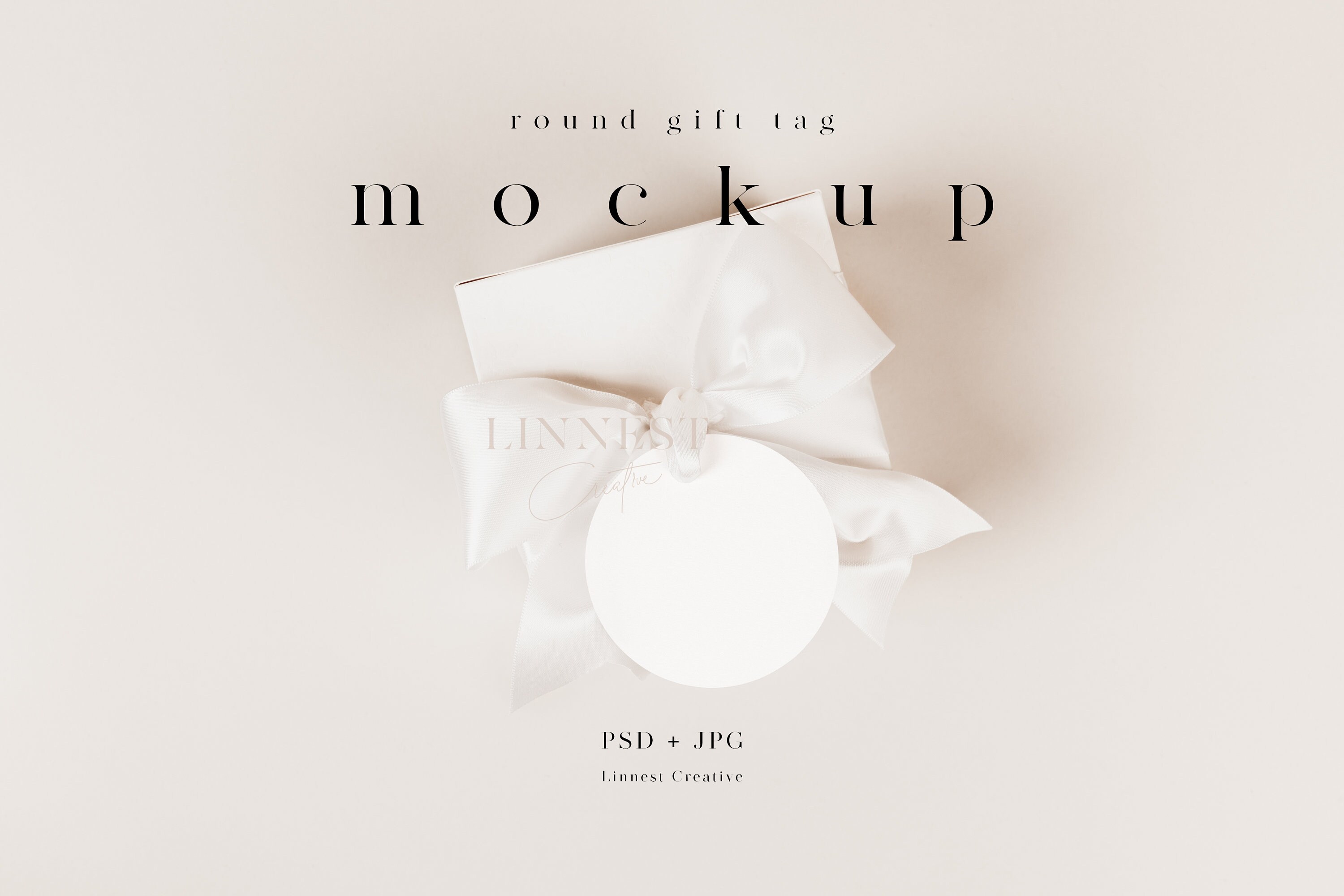 Round Gift Tag Mockup Blank White Round Label Mockup | Etsy