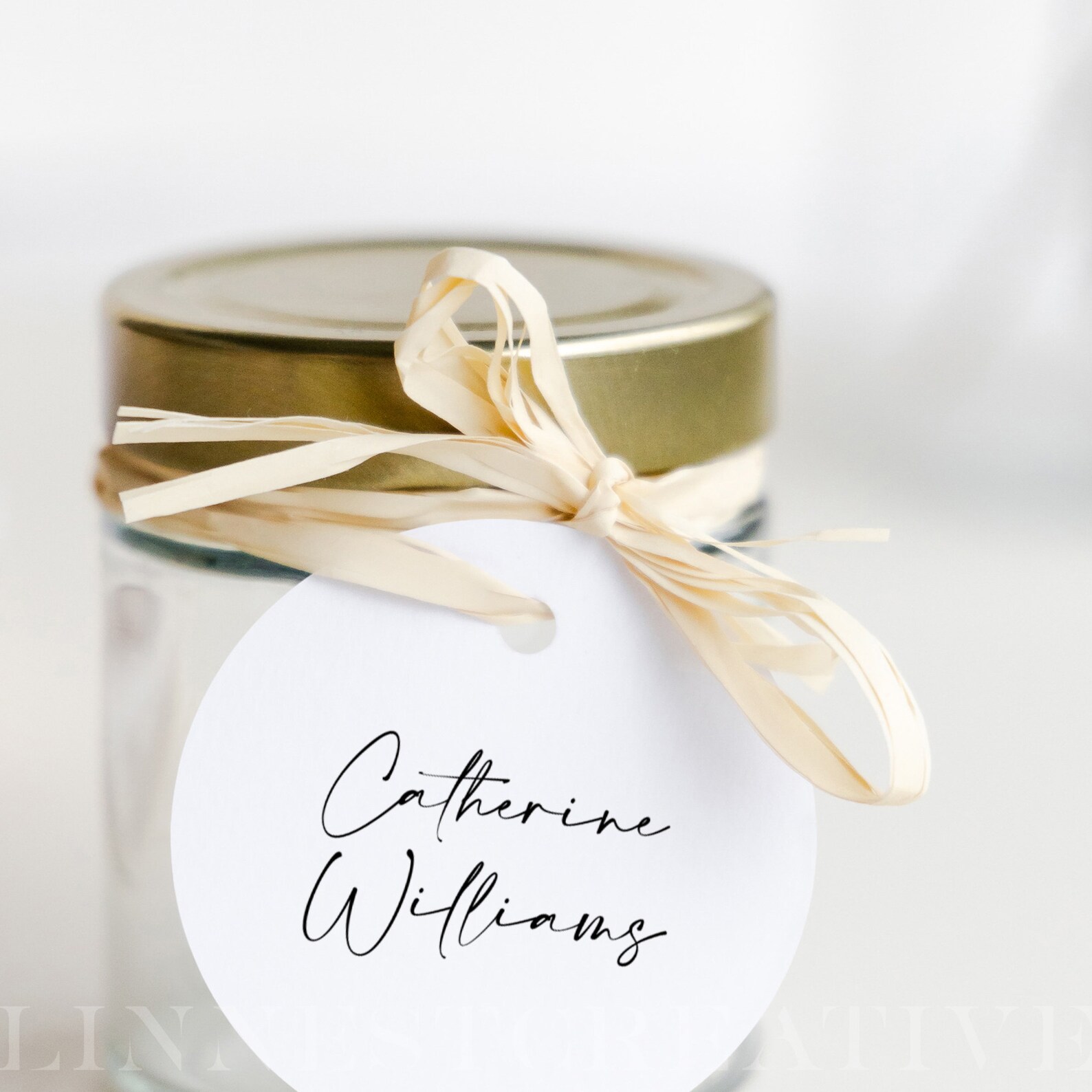 Round Gift Tag Mockup Favor Tag Mockup Blank Round Label - Etsy