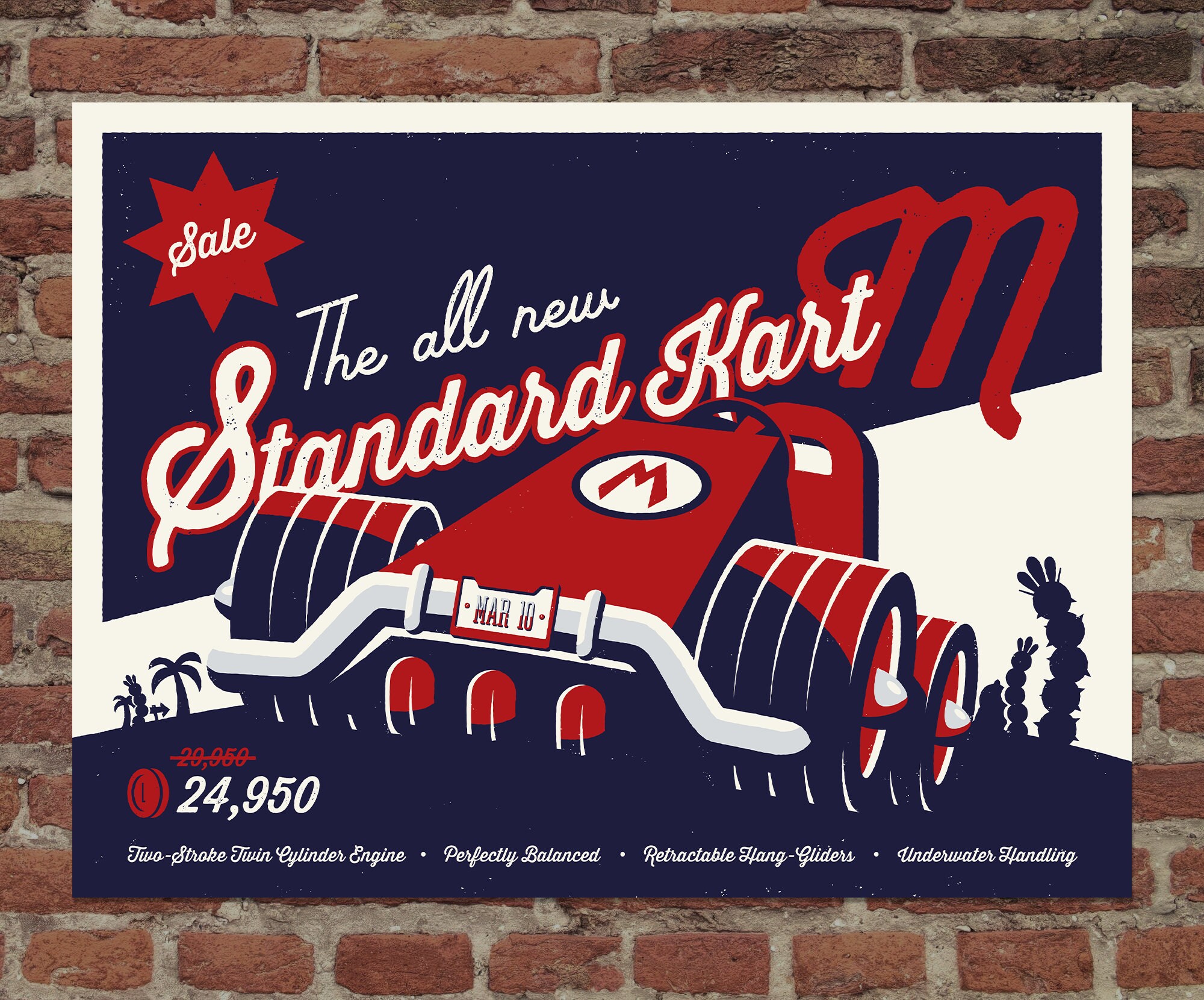 Mario Kart Print 24 X 18 Inch Wall Art Poster - Etsy