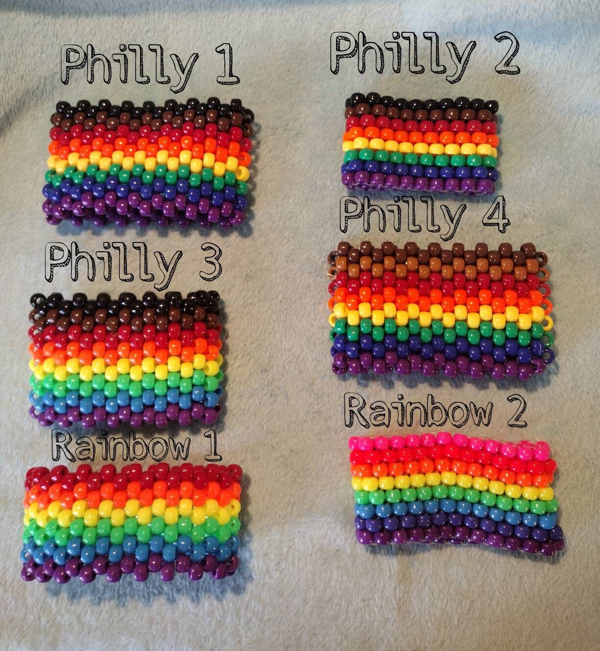 LGBTQ Pride Flag Kandi Cuffs - Etsy