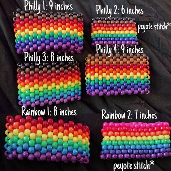 LGBTQ Pride Flag Kandi Cuffs - Etsy