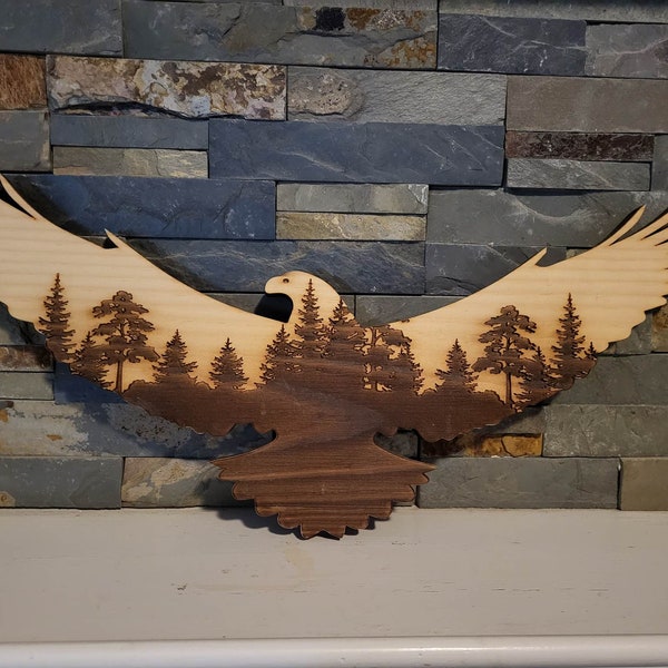 Wooden Eagle Wall Decor - Etsy