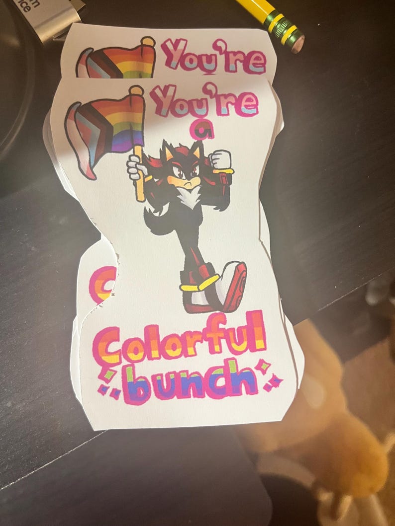 LGBTQ+ Pride Shadow the Hedgehog Sonic 3 “you’re a Colorful Bunch ...