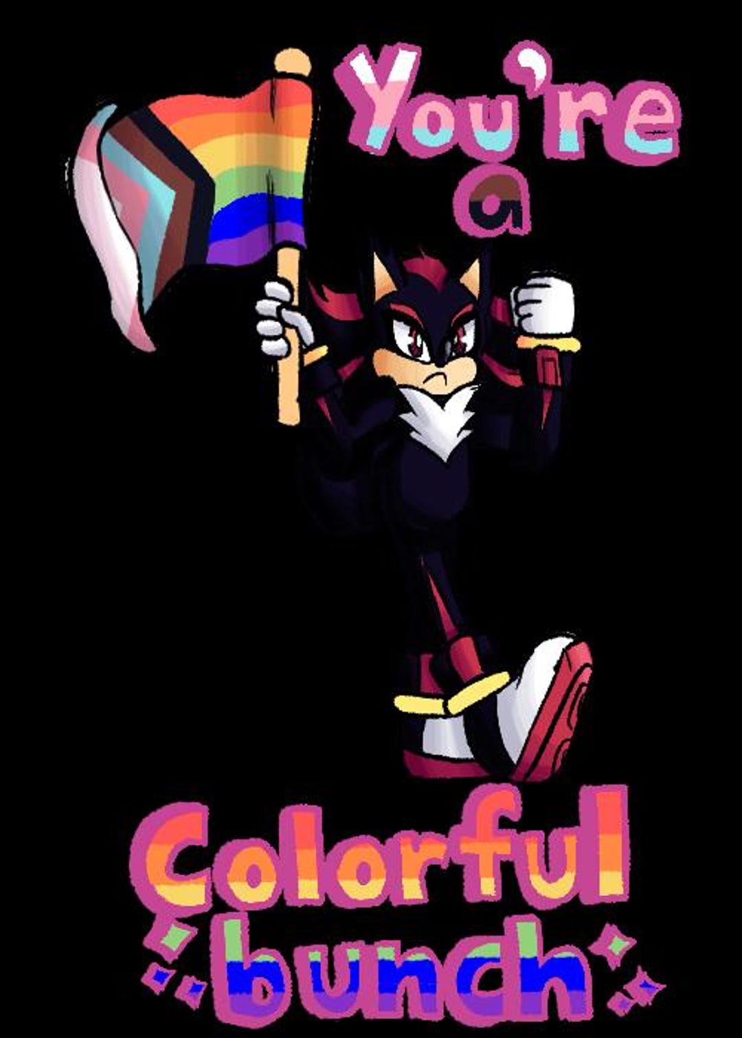LGBTQ+ Pride Shadow the Hedgehog Sonic 3 “you’re a Colorful Bunch ...