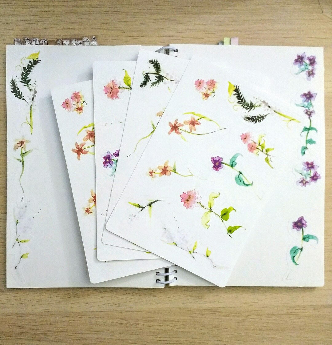 Flower Stickers- Watercolor Flowers | Bullet Journal Stickers, Planner ...