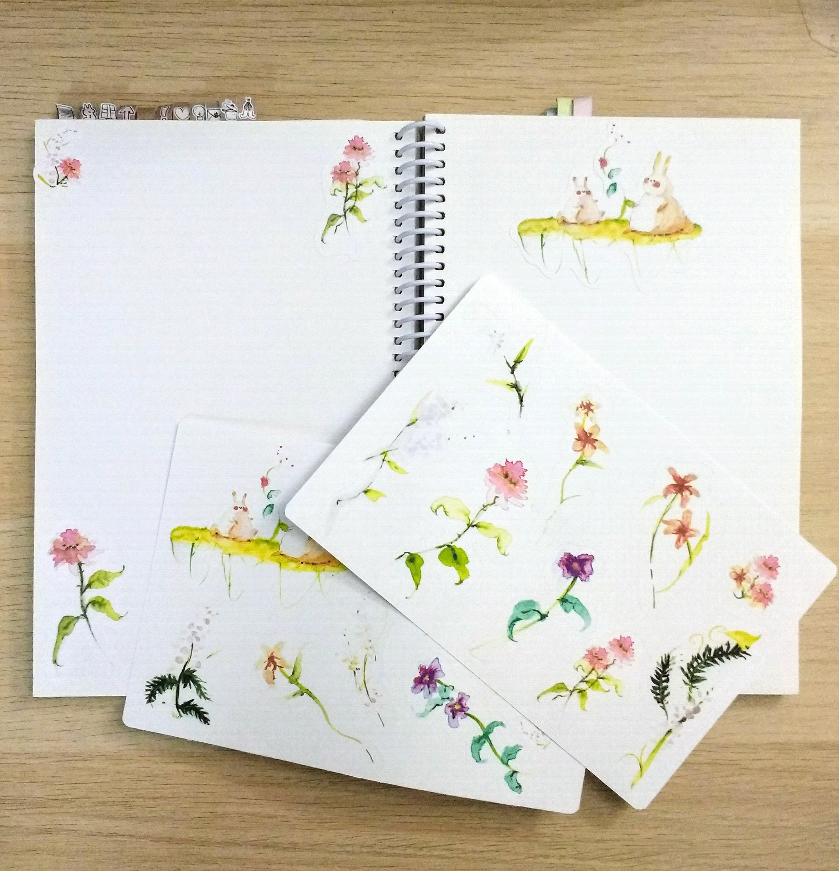 Flower Stickers Watercolor Flowers Bullet Journal Stickers | Etsy