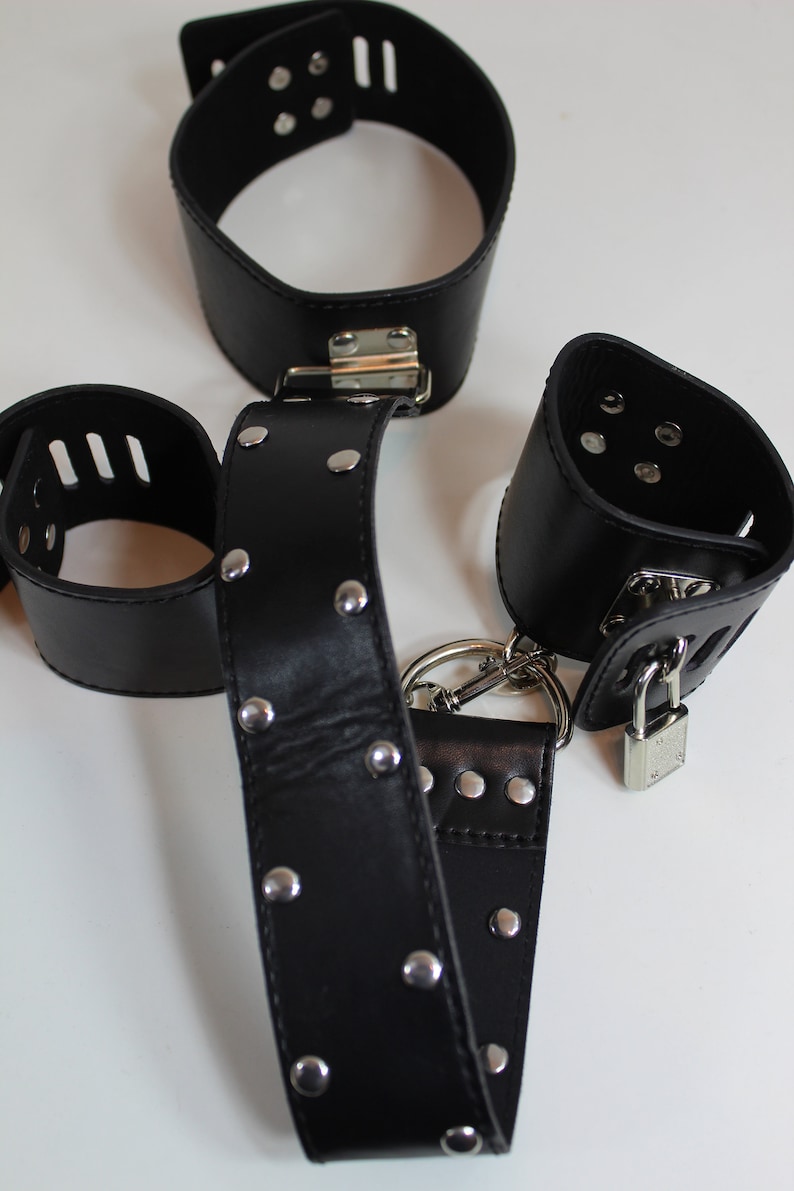 Leather Neck to Wrist Bondage Restraints - Etsy