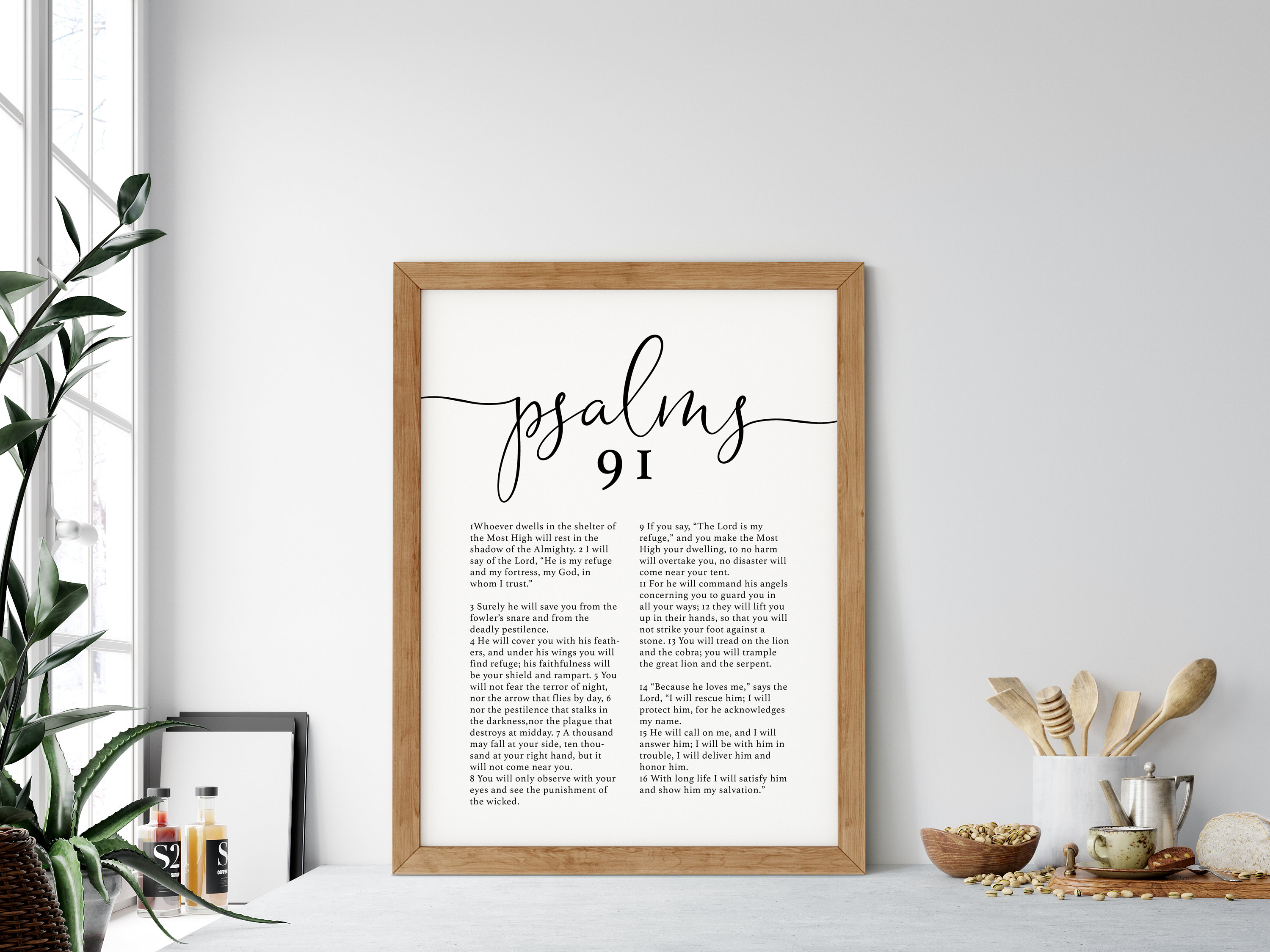 Psalm 91 Scripture Wall Art Bible Verse Print Scripture | Etsy