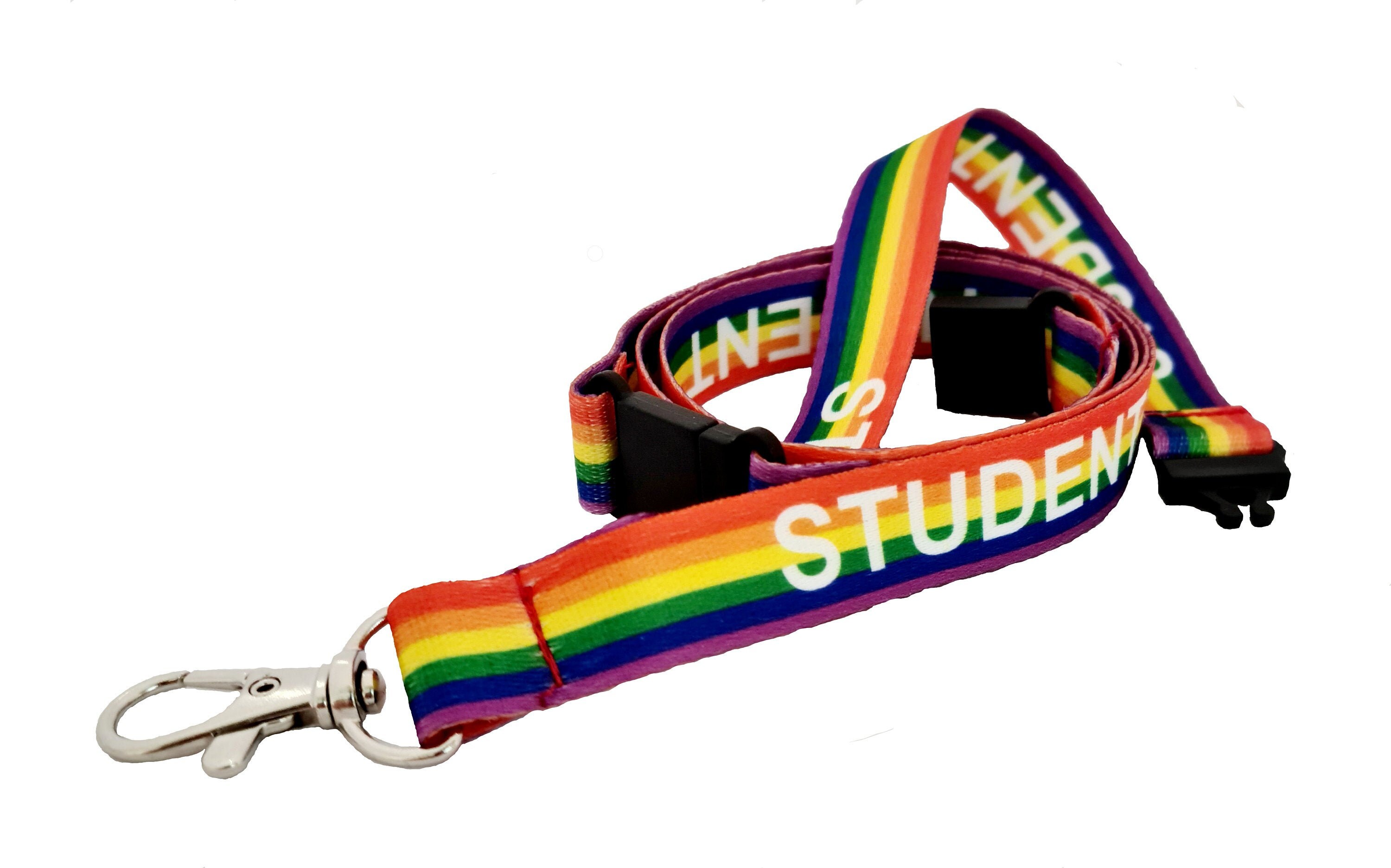 15mm Student LGBT Rainbow Lanyard With Double Safety Breakaway | Etsy