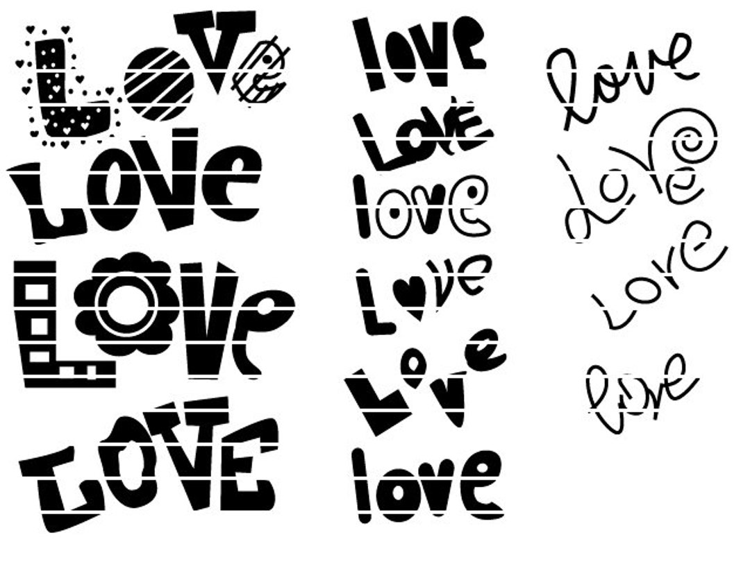 Plotter File Sayings Valentin Day Love Wedding Birthday Font SVG Bundle ...