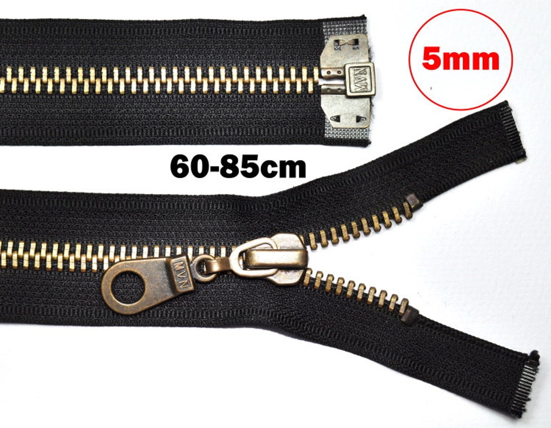 Metal Zipper Divisible Black 60 Cm 65 Cm 70 Cm 75 Cm 80 Cm 85 Cm Metal ...