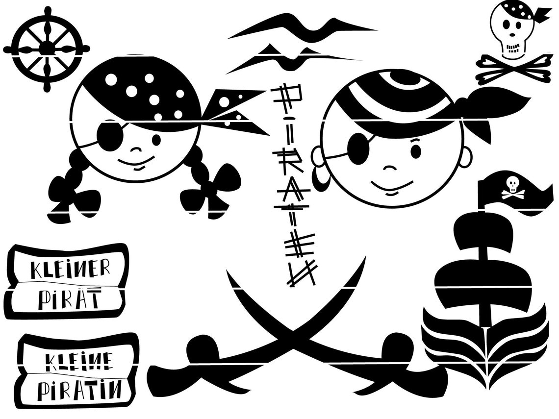 Plotterdatei Pirat Totenkopf Maritim SVG DXF Plotterdatei | Etsy