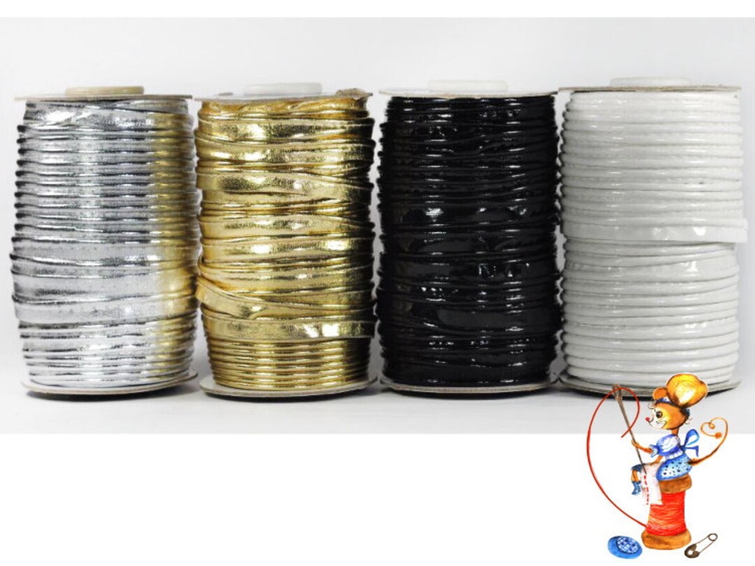 Piping Ribbon Ribbon Gauge Black Gold Gold White for Bags Leather ...