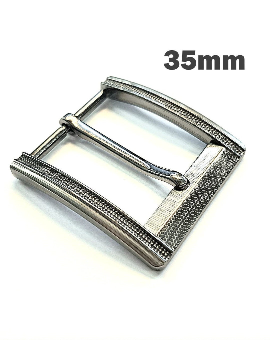 Buckle for Belt 35 Mm Metal Silver Art.n0002 - Etsy