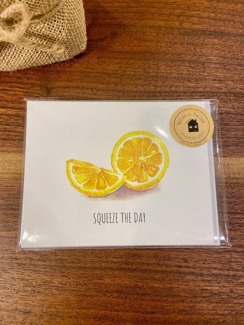 Hand-painted Watercolor Lemon Note Cards With Envelopes Squeeze the Day ...