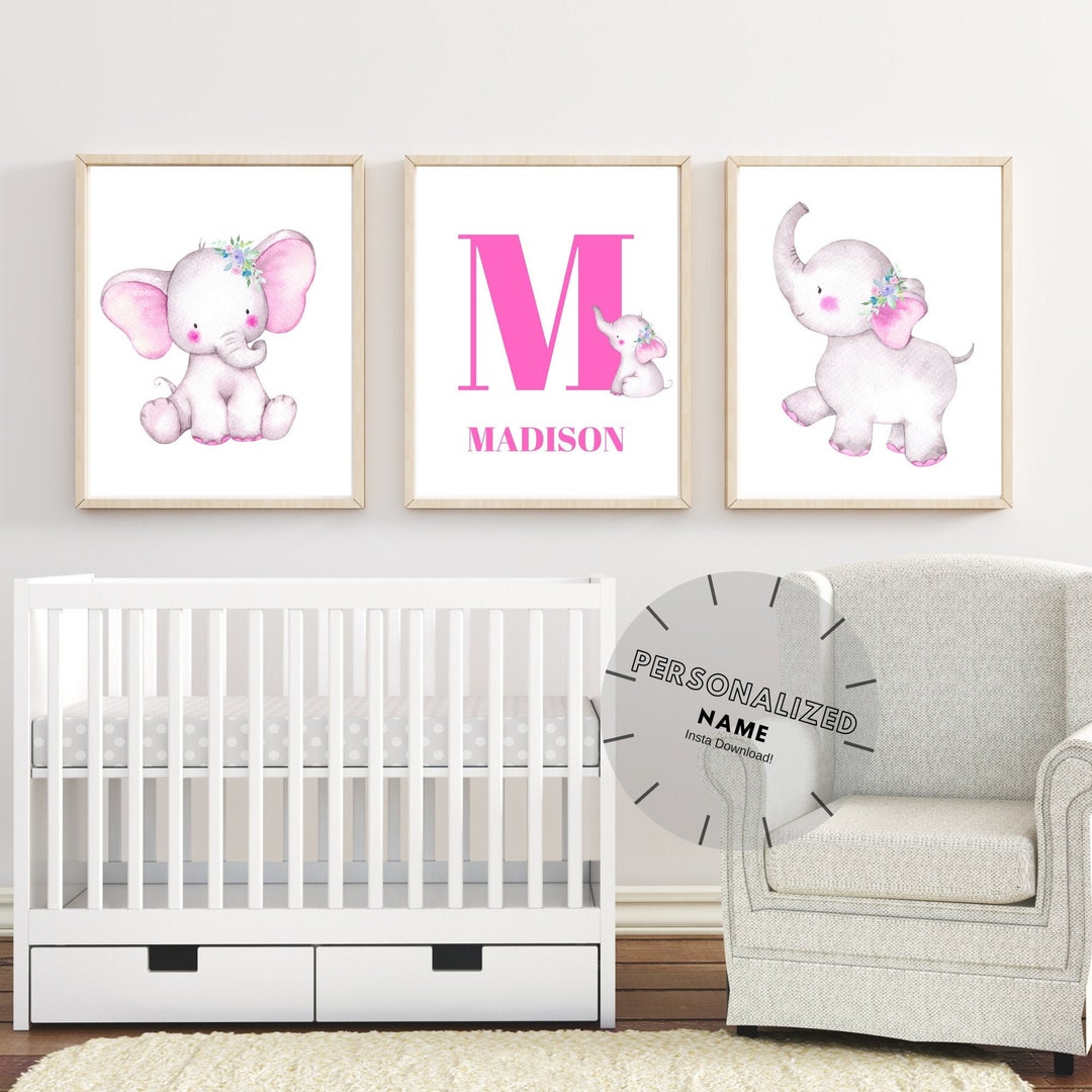 Baby Girl Gift Personalized Safari Nursery Decor Girl Safari Nursery ...
