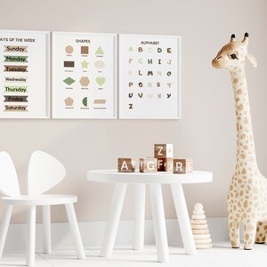 Educational Posters, Montessori Classroom Decor, Set of 8 Educational ...