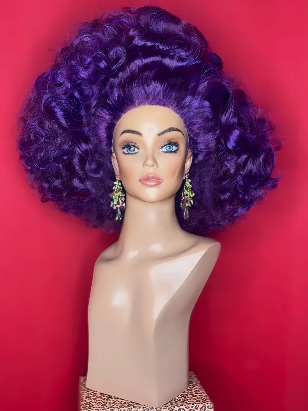 DOUBLE-STACKED CURLY Wig: Lace Front Wig, Drag Queen Wig, Big Wig ...