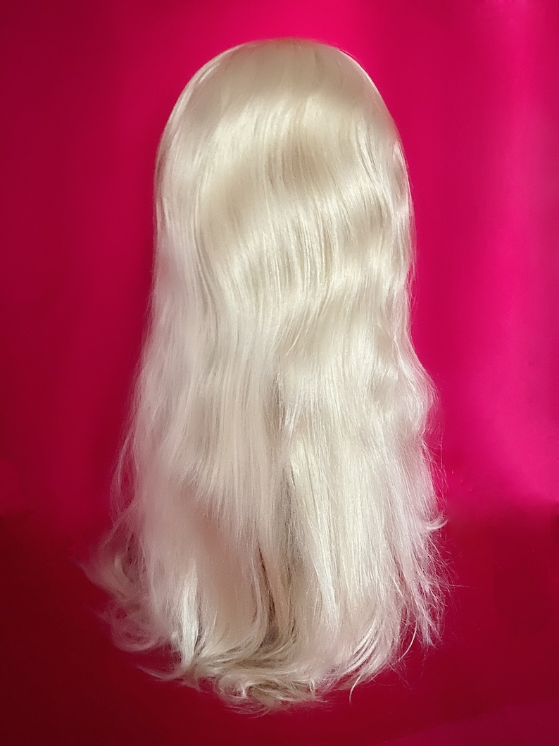 FEMBOT BEEHIVE WIG Drag Queen Wig Platinum Blonde Bangs Fringe | Etsy