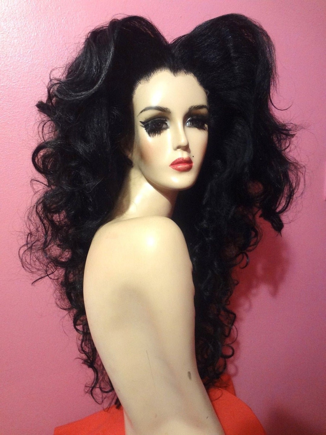 MIDDLE PART WIG: Lace Front Wig, 1970s Wig, Disco Costume Wig, Drag ...