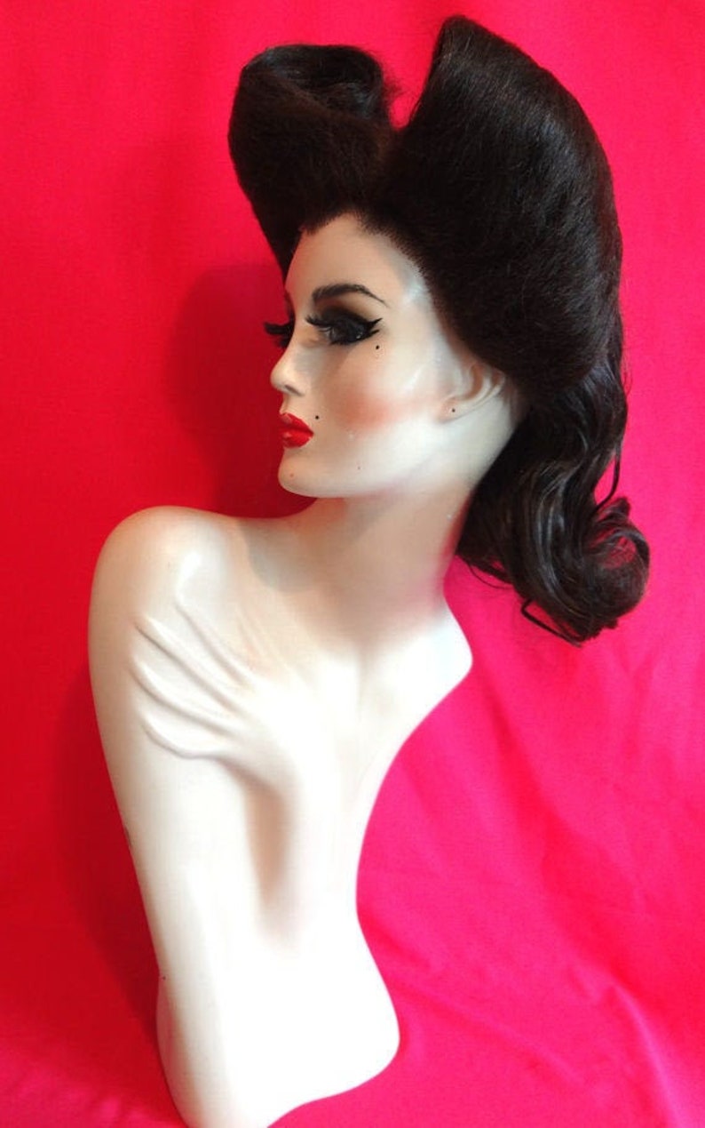 Victory Rolls Wig Lace Front Drag Queen Wig Joan Crawford Updo Etsy