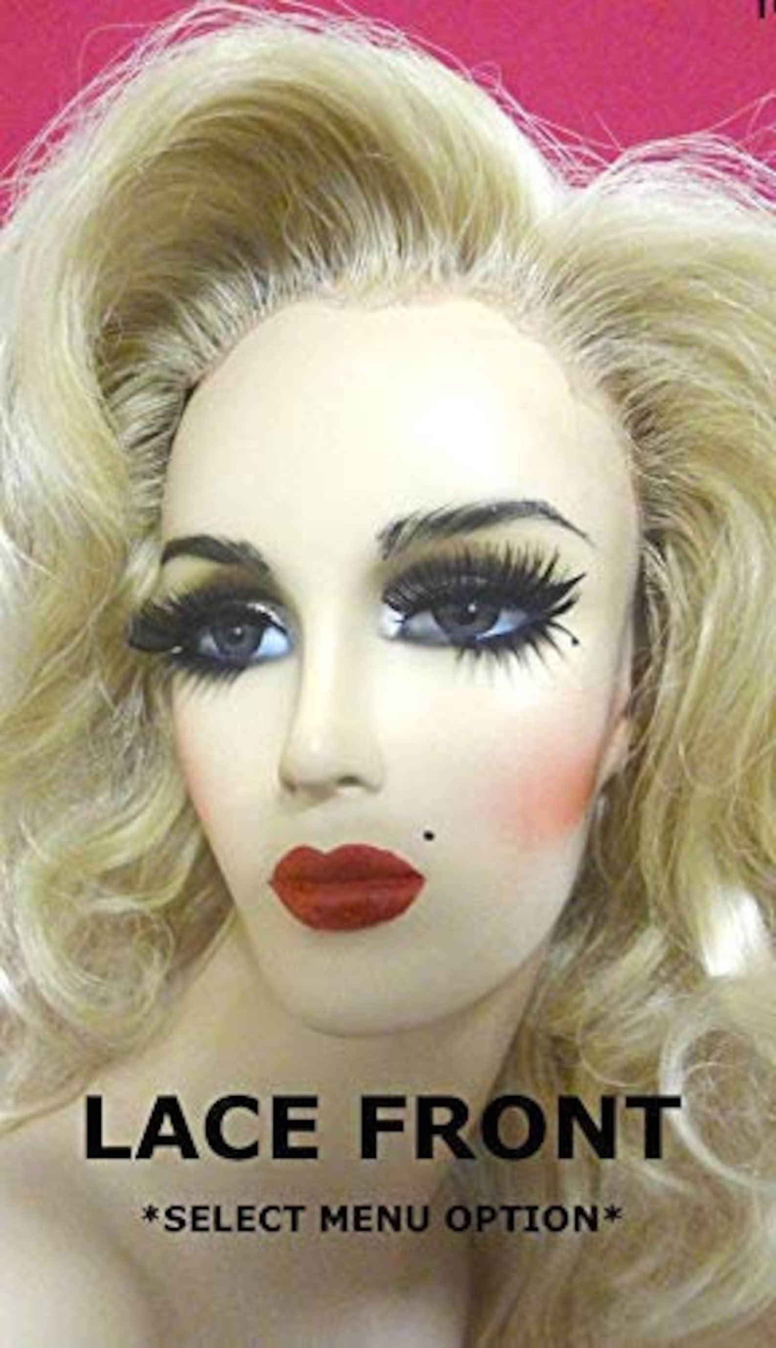 JANE RUSSELL WIG Lace Front Drag Queen Wig Dark Brown Center - Etsy