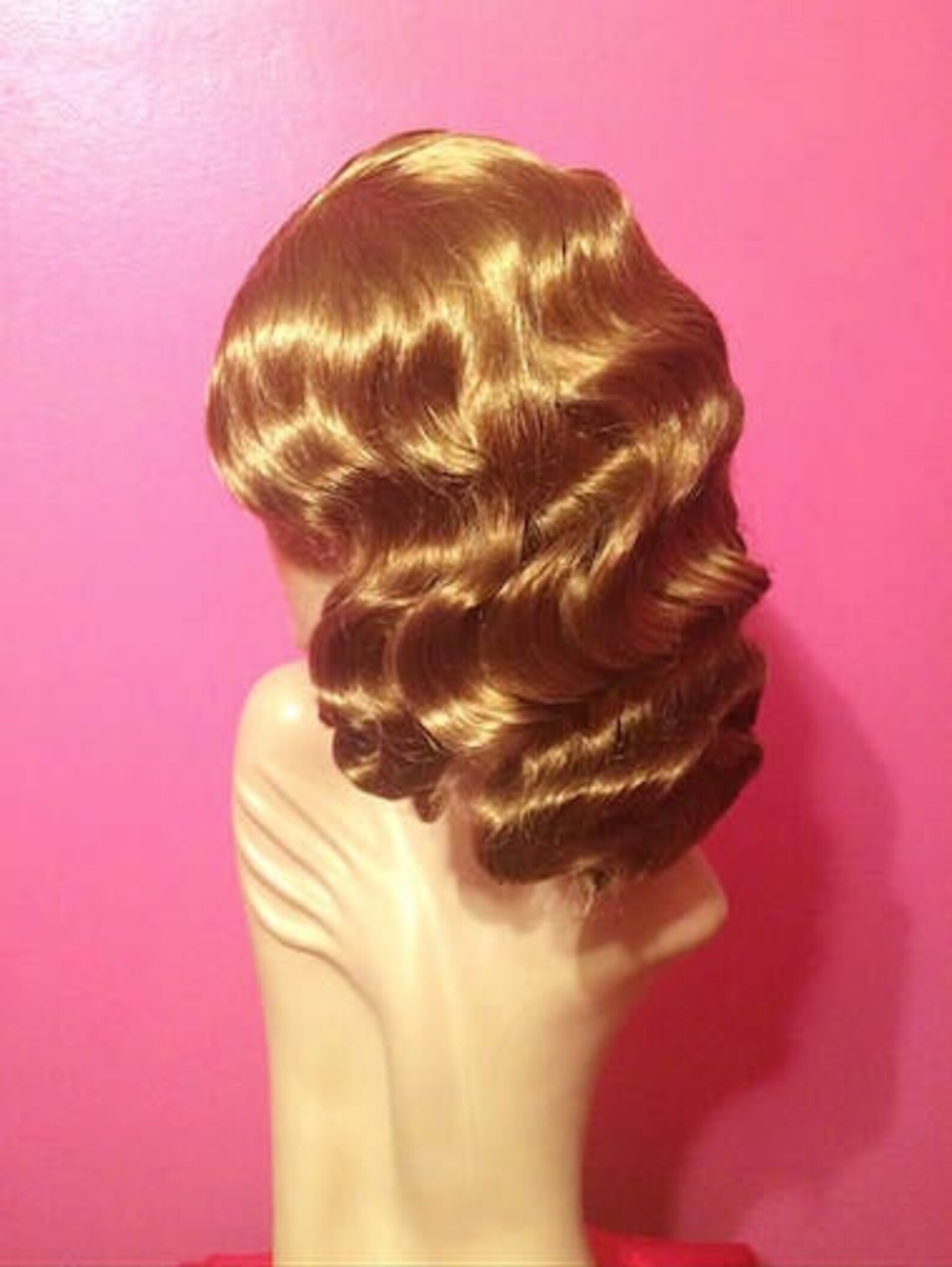 FINGER WAVE WIG Lace Front Drag Queen Wig Honey Strawberry | Etsy