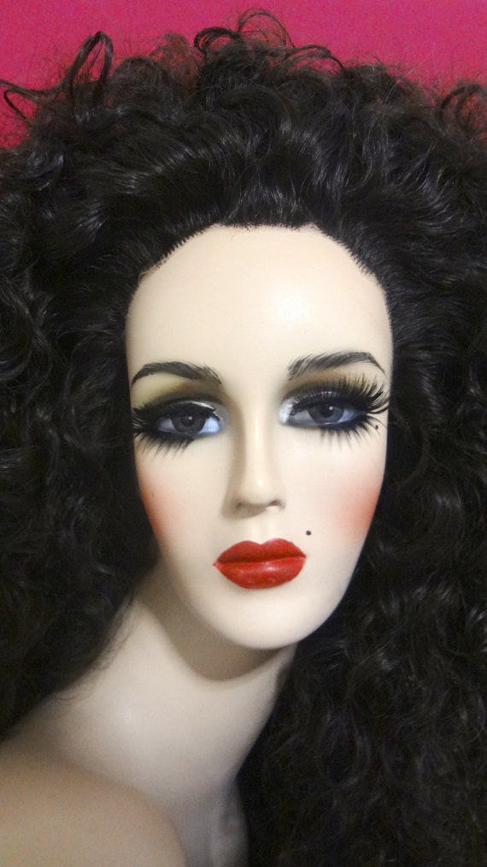 CHER WIG Lace Front Drag Queen Wig Jet Black 1980s 1990s Big - Etsy