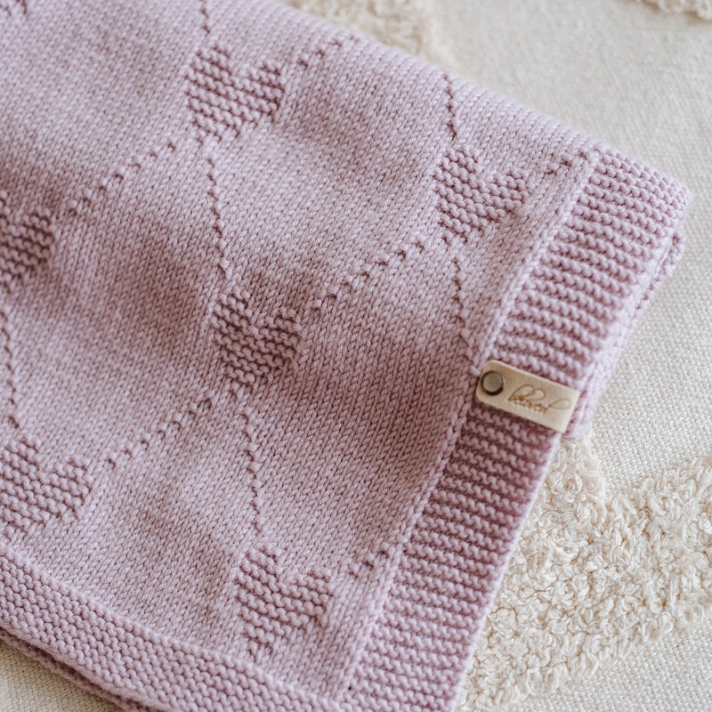 Heart Knitted Blankets - Etsy UK