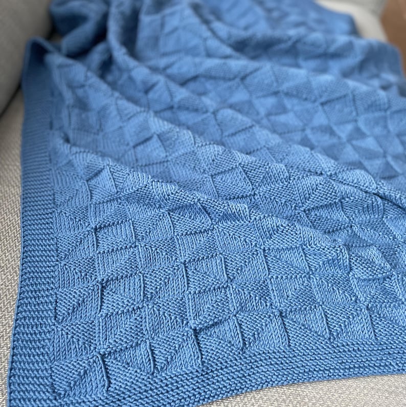 Pinwheel Baby Blanket Knitting Pattern – Easy & Reversible Design, EN ...