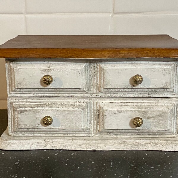 White Distressed Box - Etsy