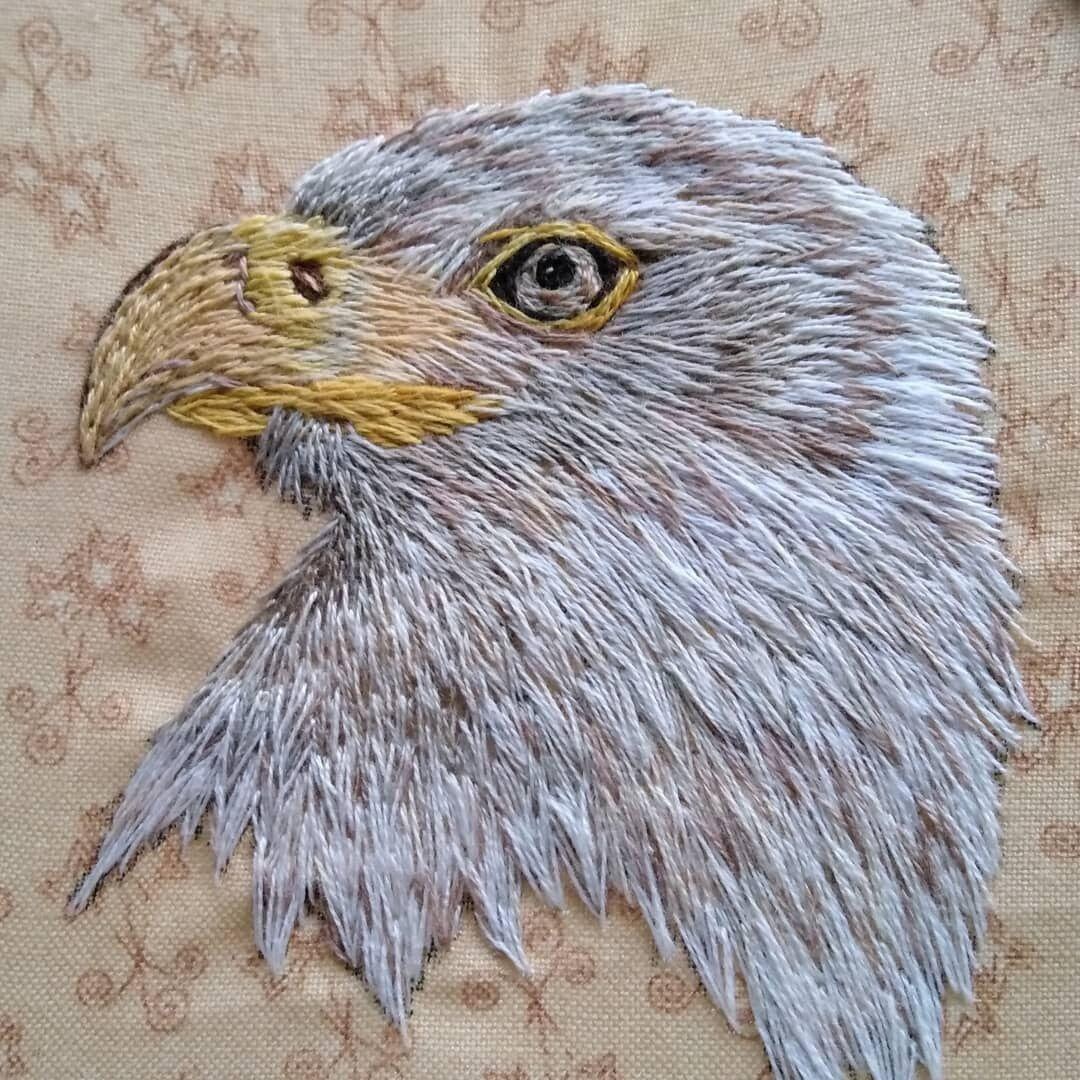 Hand-embroidered Bald Eagle - Etsy