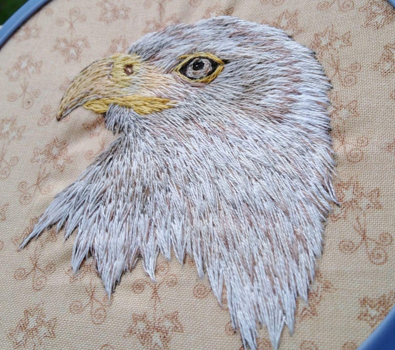 Hand-embroidered Bald Eagle - Etsy