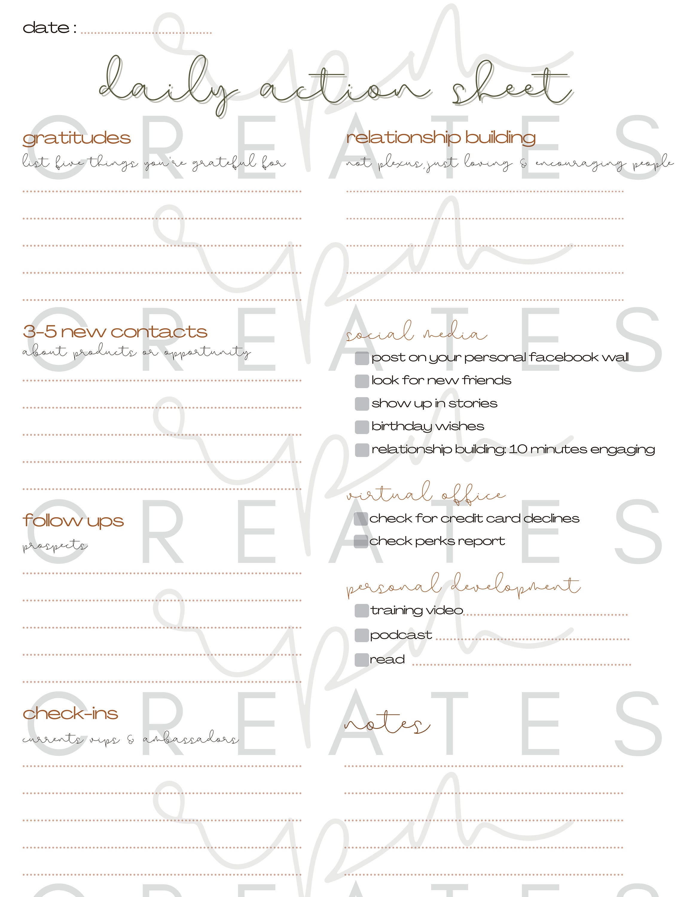 Simple Daily IPA Sheet - Etsy