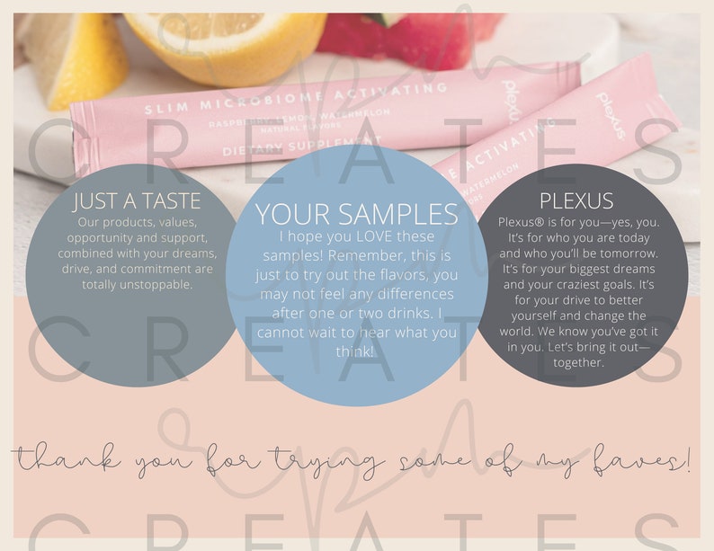 Plexus Sample Card - Etsy