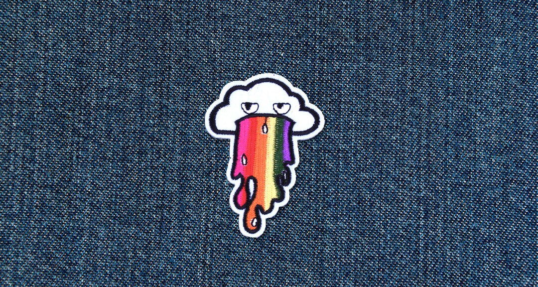 Cloud Puking a Rainbow Patch - Etsy