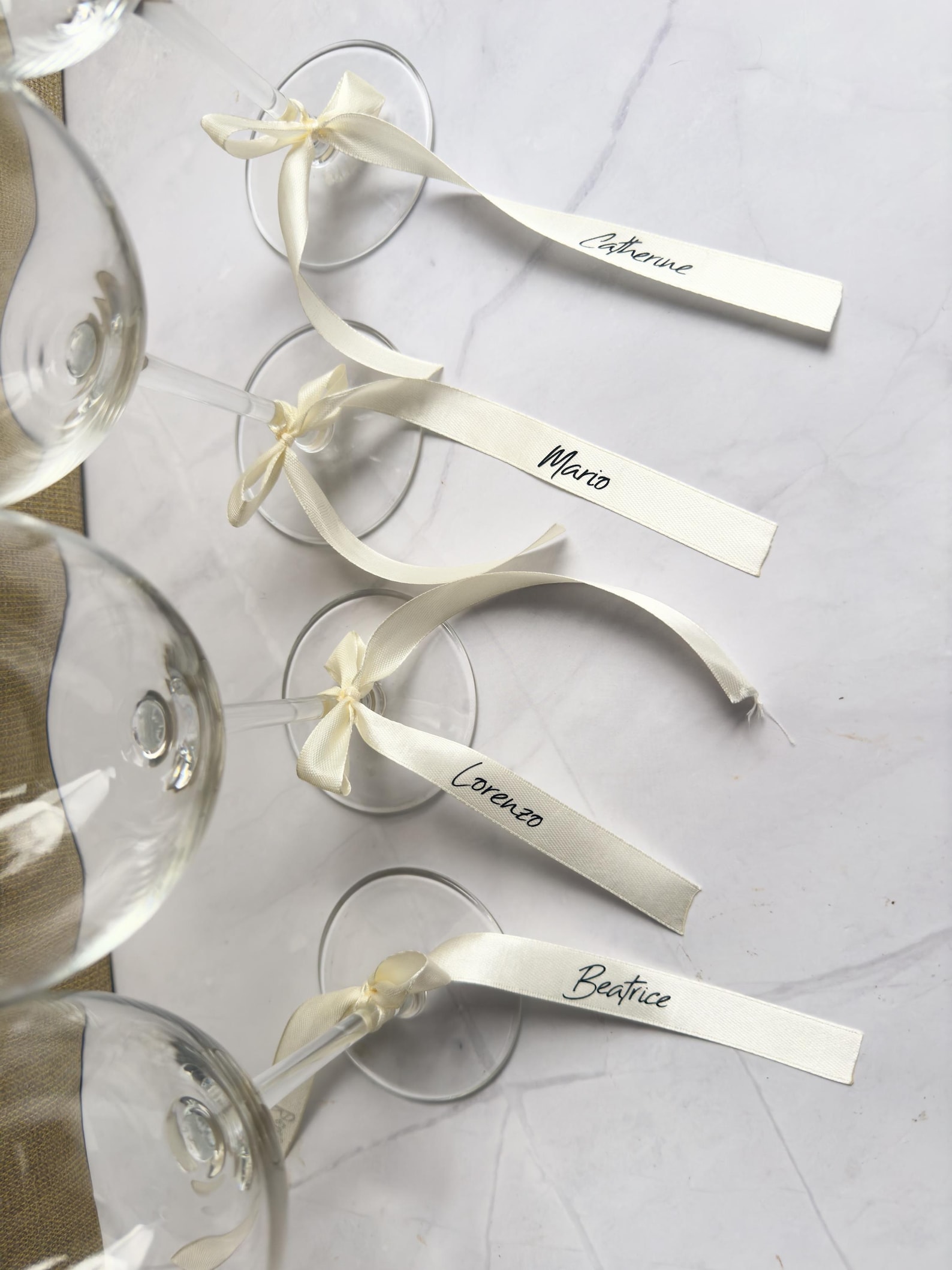 EVENT / Personalized 15 Mm Stemware Ribbon, Party Champagne Glass ...