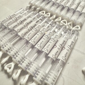 WEDDING / Personalized Wedding Bubble Wands, Custom Labels, Bubble Favors, Guest Gifts, Wedding ...