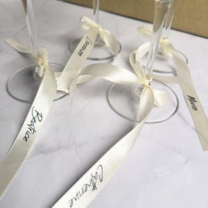 EVENT / Personalized 15 Mm Stemware Ribbon, Party Champagne Glass ...