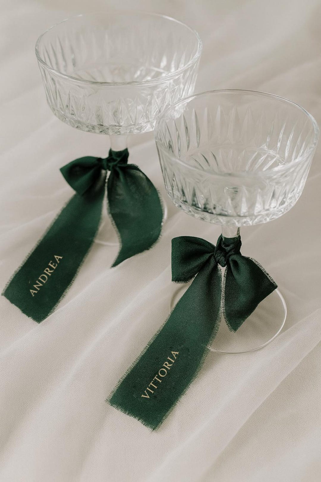 EVENT / Personalized Stemware Ribbon, Party Champagne Glass Ribbon ...