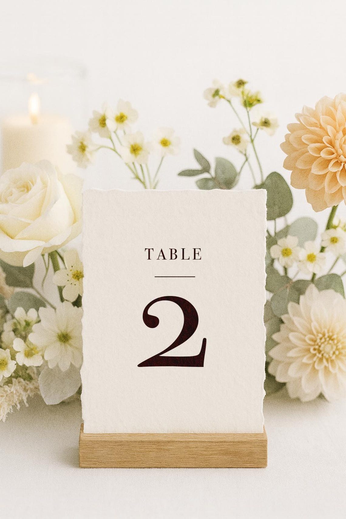 WEDDING / PAPER TABLEMARKERS With Wooden Stand, Table Decorations ...